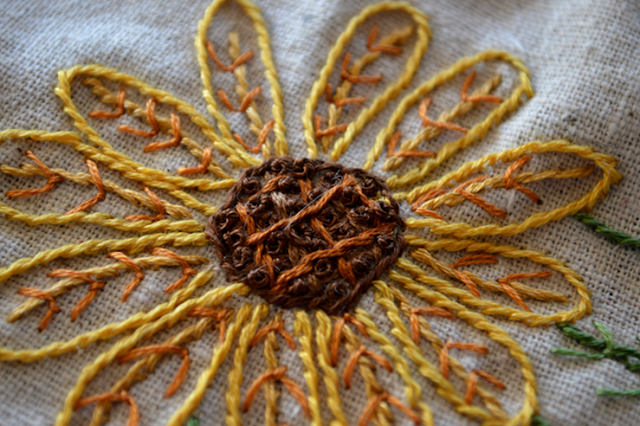 Art Threads: Sunflower Embroidery