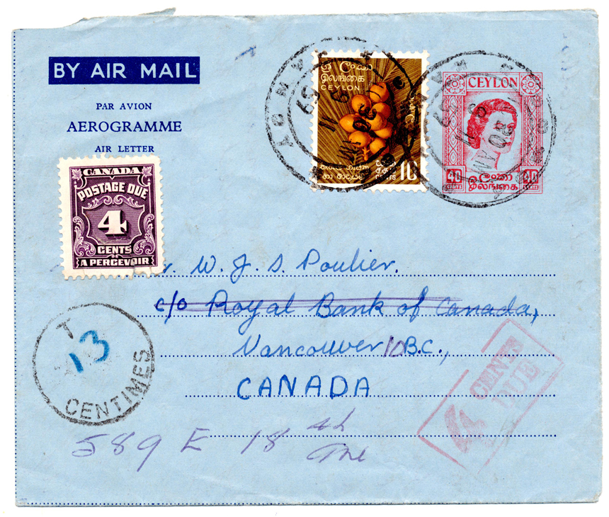 Aerogrammes & Airletters - Philatelic Archeology: Ceylon: Short Paid ...