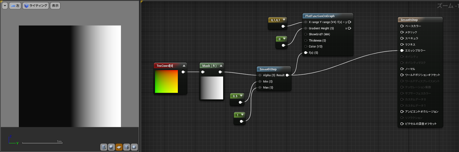OBOEGAKI: [UE4]SmoothStep