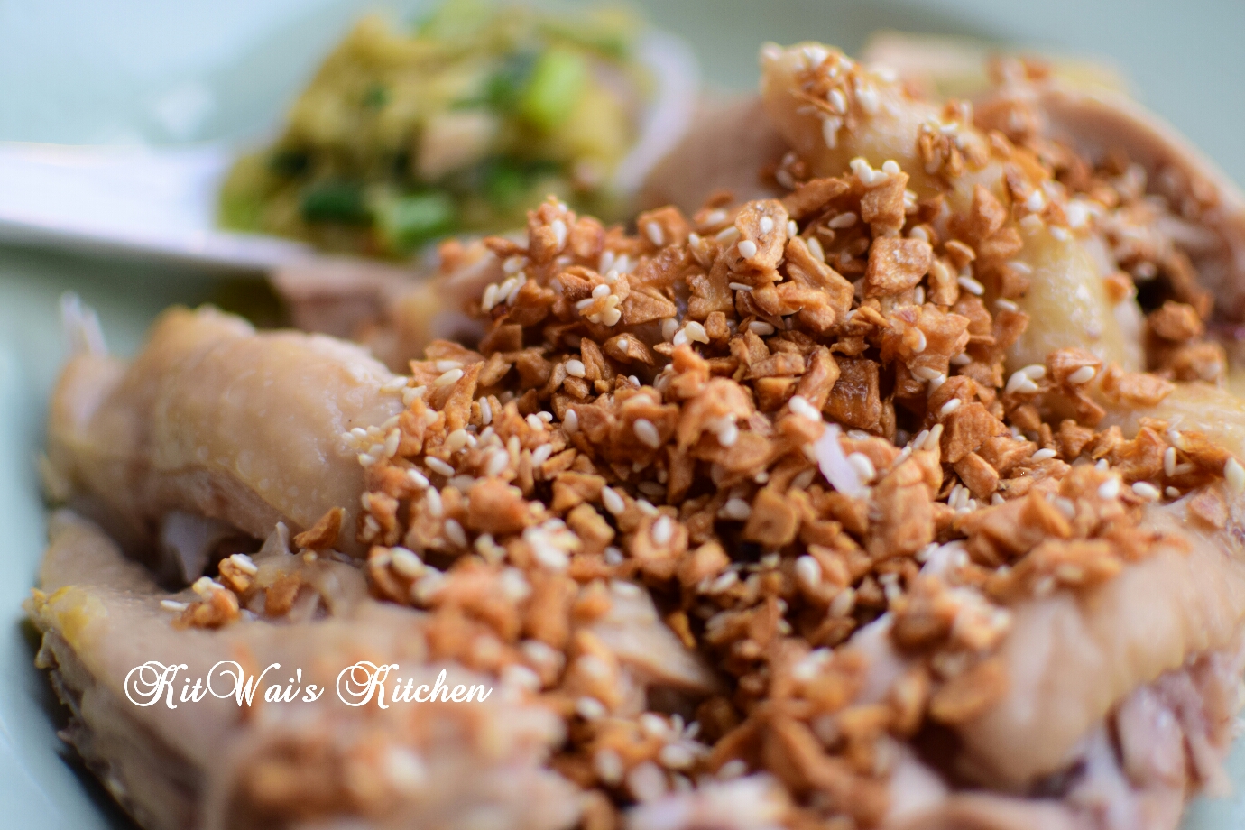 Kit Wai's kitchen : 黄金满地（金蒜芝麻鸡）~ Golden Garlic Chicken with Onion ...