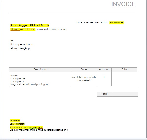 Mencatat Invoice dan Pendapatan Dari Blog Agar Mudah Menghitung Zakat ...