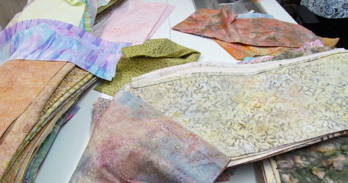 Exuberant Color : Sorting fabrics........