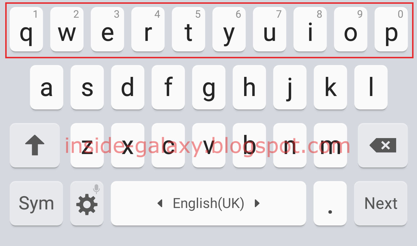 Inside Galaxy: Keyboard