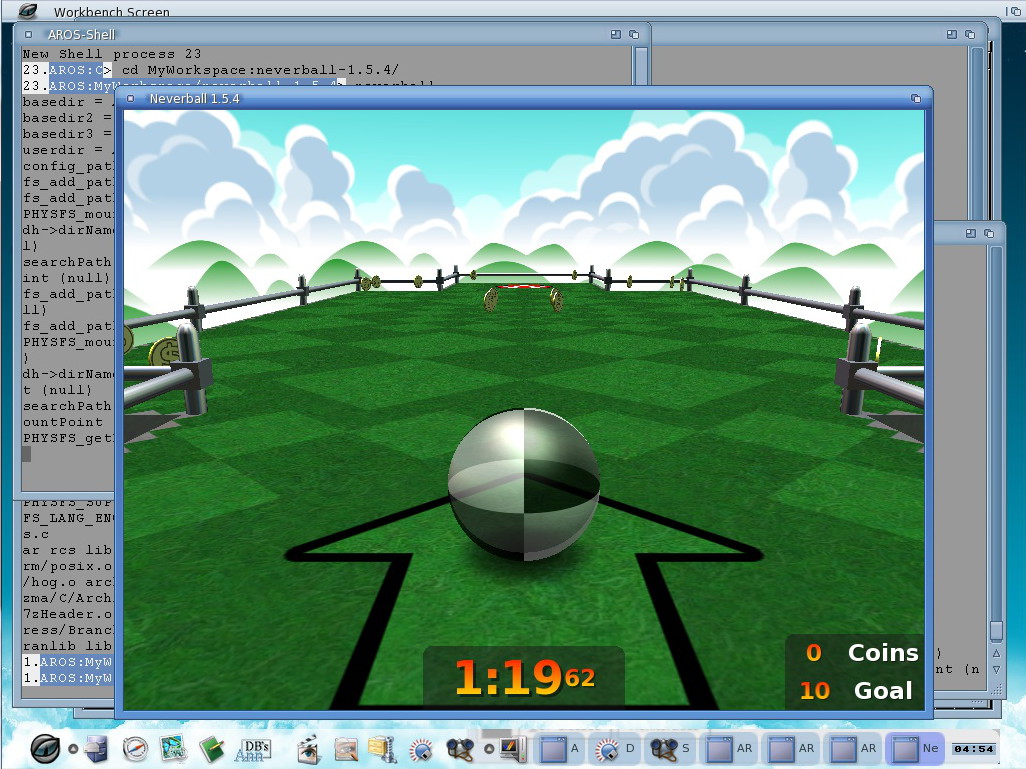 Neverball: 3D Ball madness ~ AROS Playground