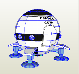 Capsule Corporation Spaceship Papercraft | Papercraft Paradise ...