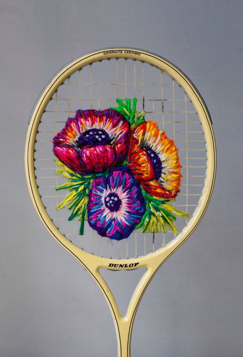 SCG ART & DESIGN: “WHAT A RACKET” | Embroidery on Rackets