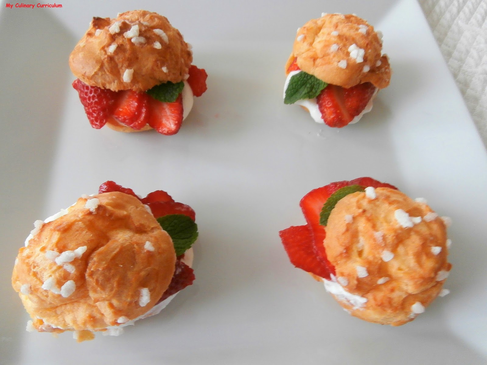 My Culinary Curriculum: Choux à la crème chantilly et fraises en 2 ...