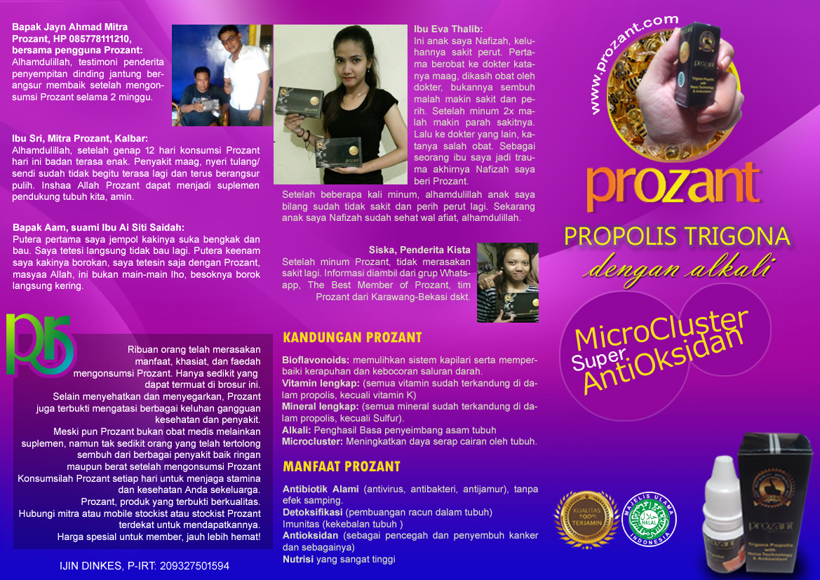 ARENDA CELL COMMUNITY: *PROZANT PROPOLIS ADALAH SUATU SOLUSI HIDUP ...