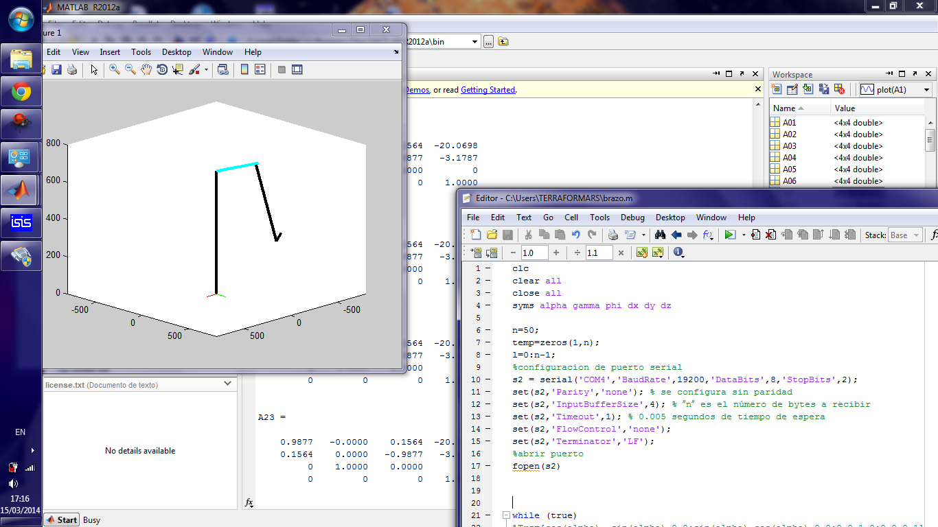 MICROCONTROLADORES AVR: CONTROL DE ROBOT EN MATLAB CON MICROCONTROLADOR AVR