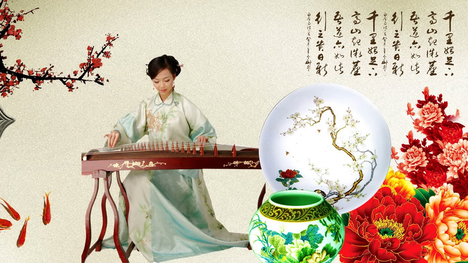 China Wind costume beauty wallpaper - Free Download Wallpaper