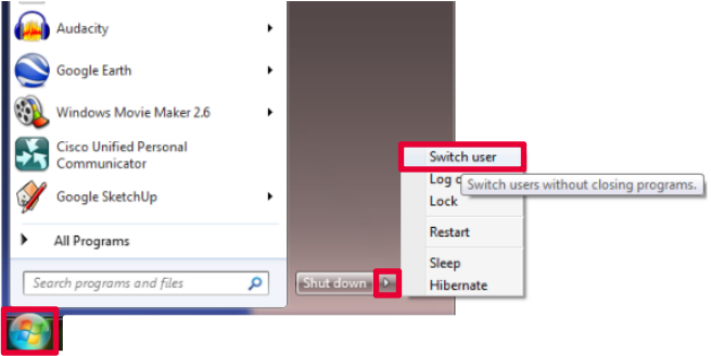 The Tech Train: Windows 7: Switch User vs. Logging Off