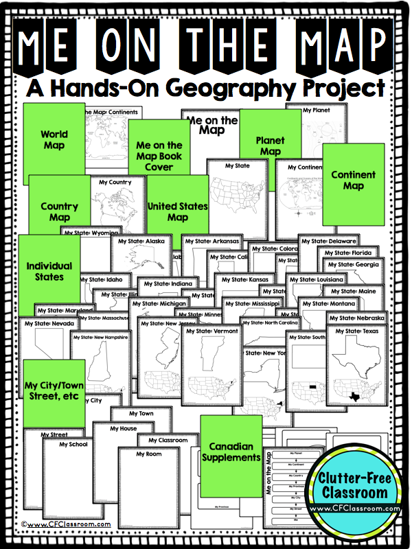 Me on the Map {COMPLETELY UPDATED, Geography, Map Skills, Printables ...