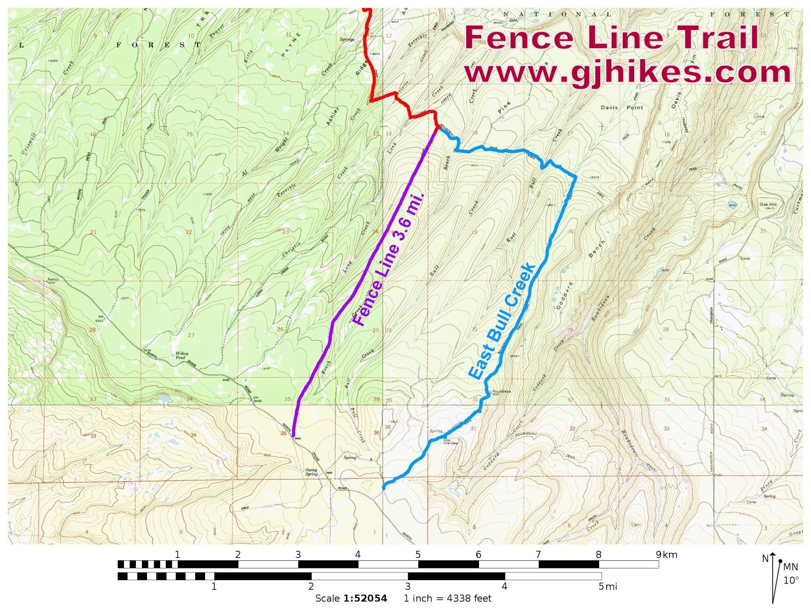gjhikes.com: Fenceline