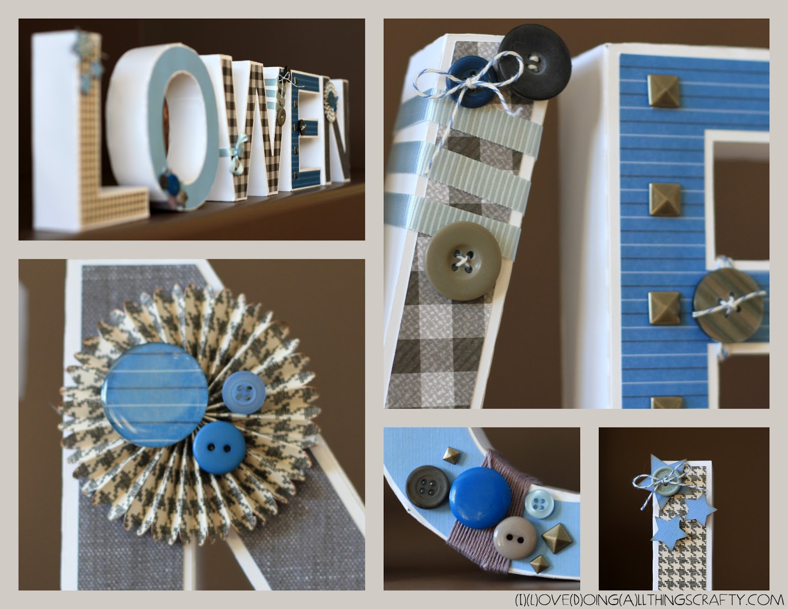 I Love Doing All Things Crafty: 3D letters