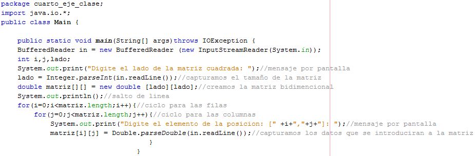 PROGRAMACION WEB JAVA: MATRICES EN JAVA