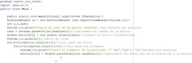 PROGRAMACION WEB JAVA: MATRICES EN JAVA