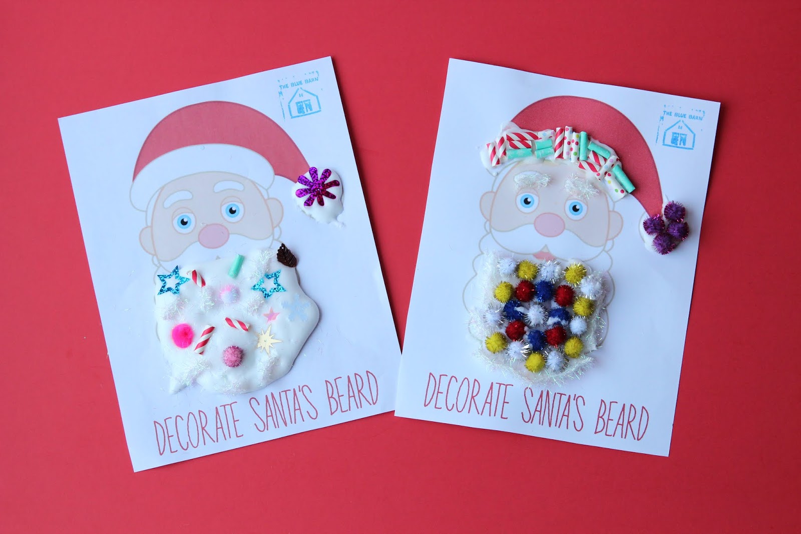 The Blue Barn: Decorate Santa's Beard