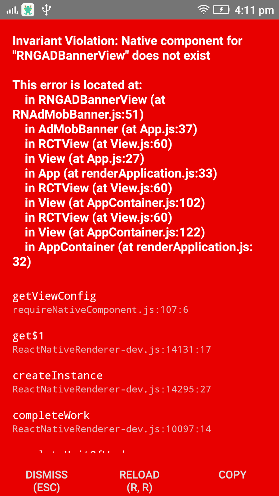 React Native Admob Banner Error and its Solutions