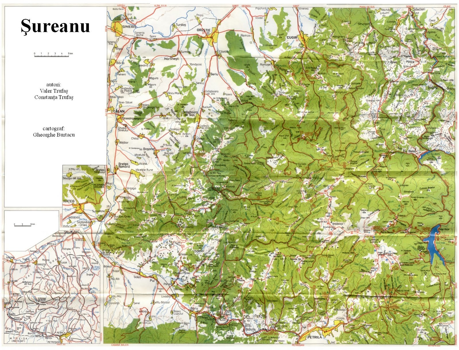 Harta Trasee Montane: Harti turistice trasee montane