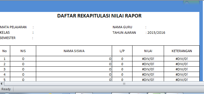 APLIKASI PENGOLAHAN NILAI RAPORT DENGAN EXCEL TERBARU - Kita Guru ...