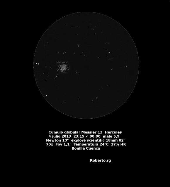 Observaciones astronómicas visuales: Observación Messier 13 y NGC 6520 ...