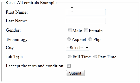 How to reset or clear all web form controls in asp.net - ASPMANTRA ...
