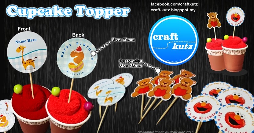 Personalized Cupcake Topper ~ Craft Kutz