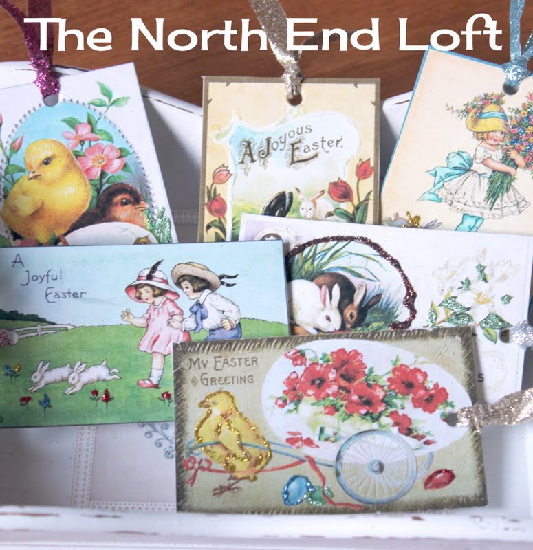 The North End Loft: Printable Vintage Easter Tags and Tutorial