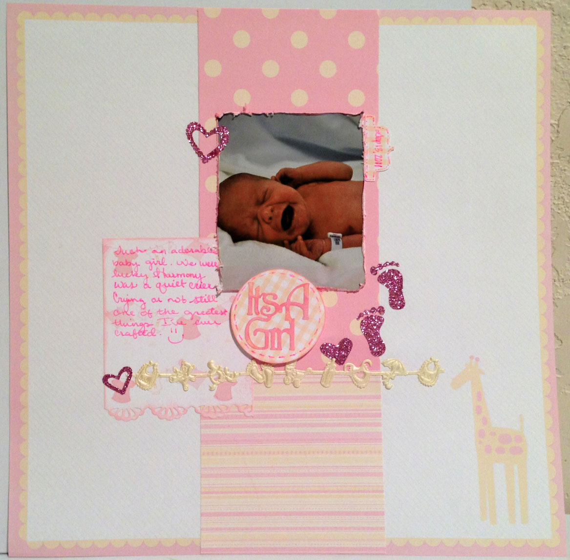 Scrappin' 2 baby girls: It's A Girl layout