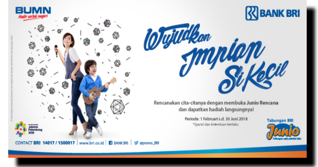 BRI Junio Rencana : Syarat + Promo Hadiah Langsung Tabungan Anak