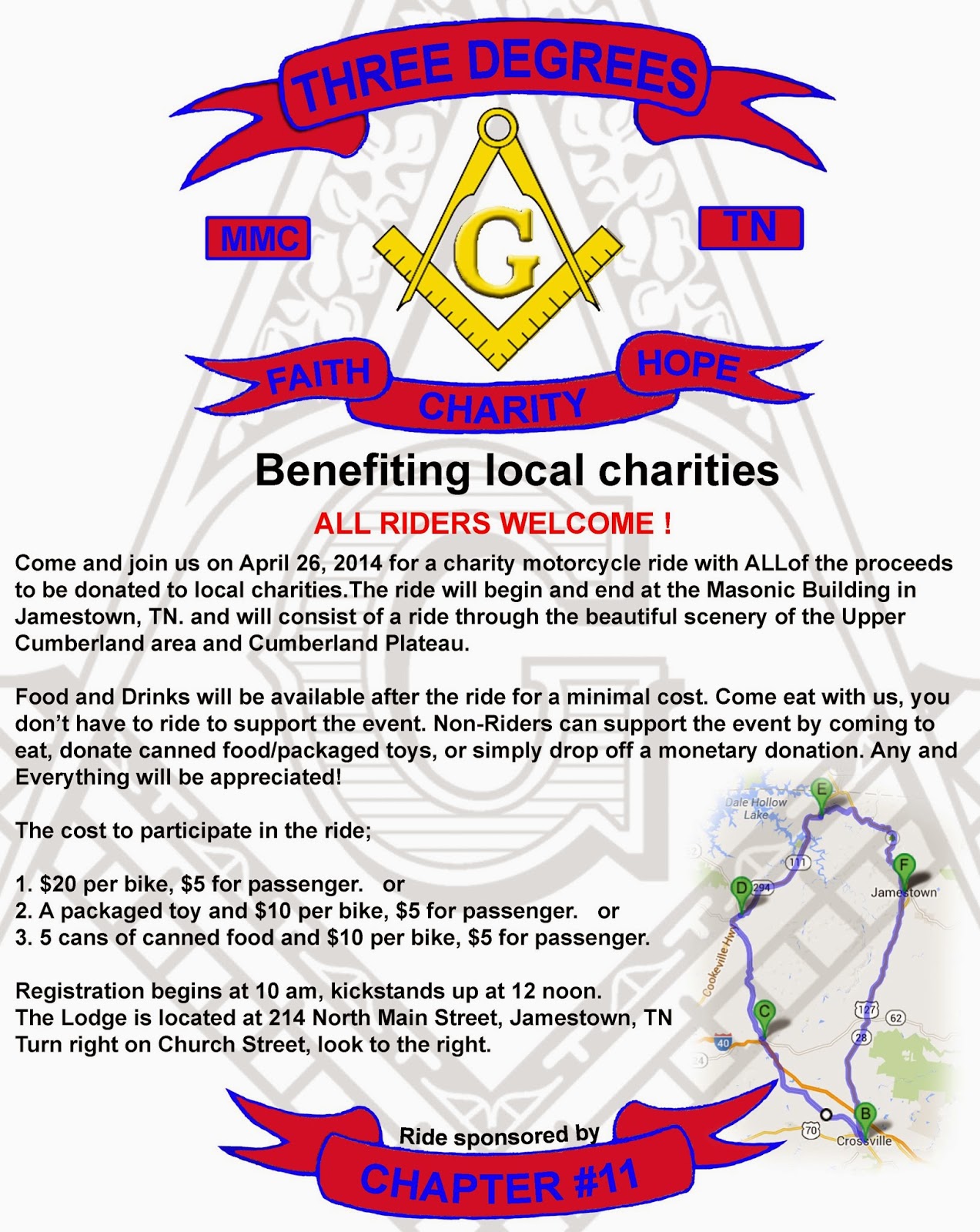 Chapter 11 Three Degrees Masonic Motorcycle Club