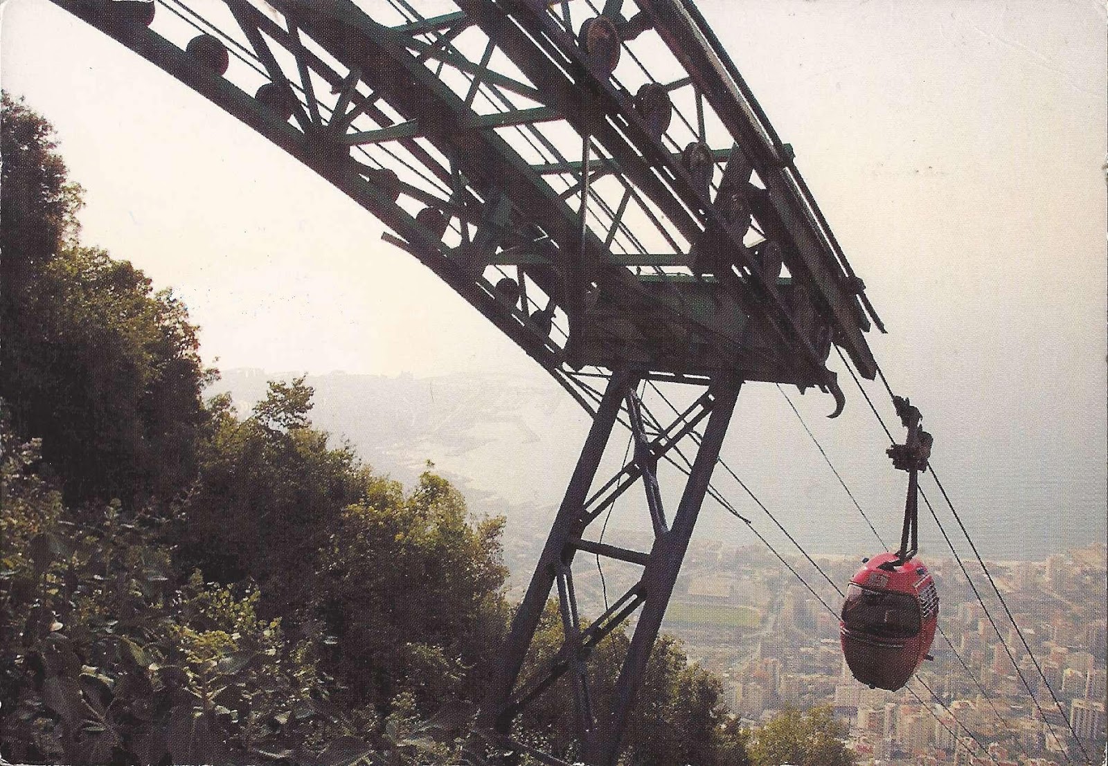 A Journey of Postcards: Harissa | حريصا - Téléférique - Lebanon