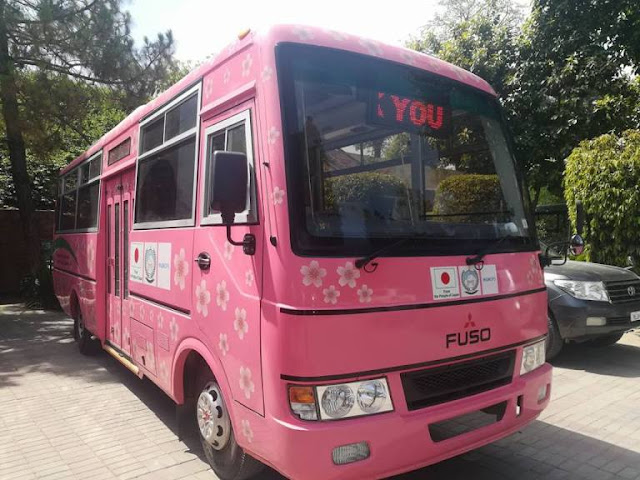 Pink bus service for women - Entertainment