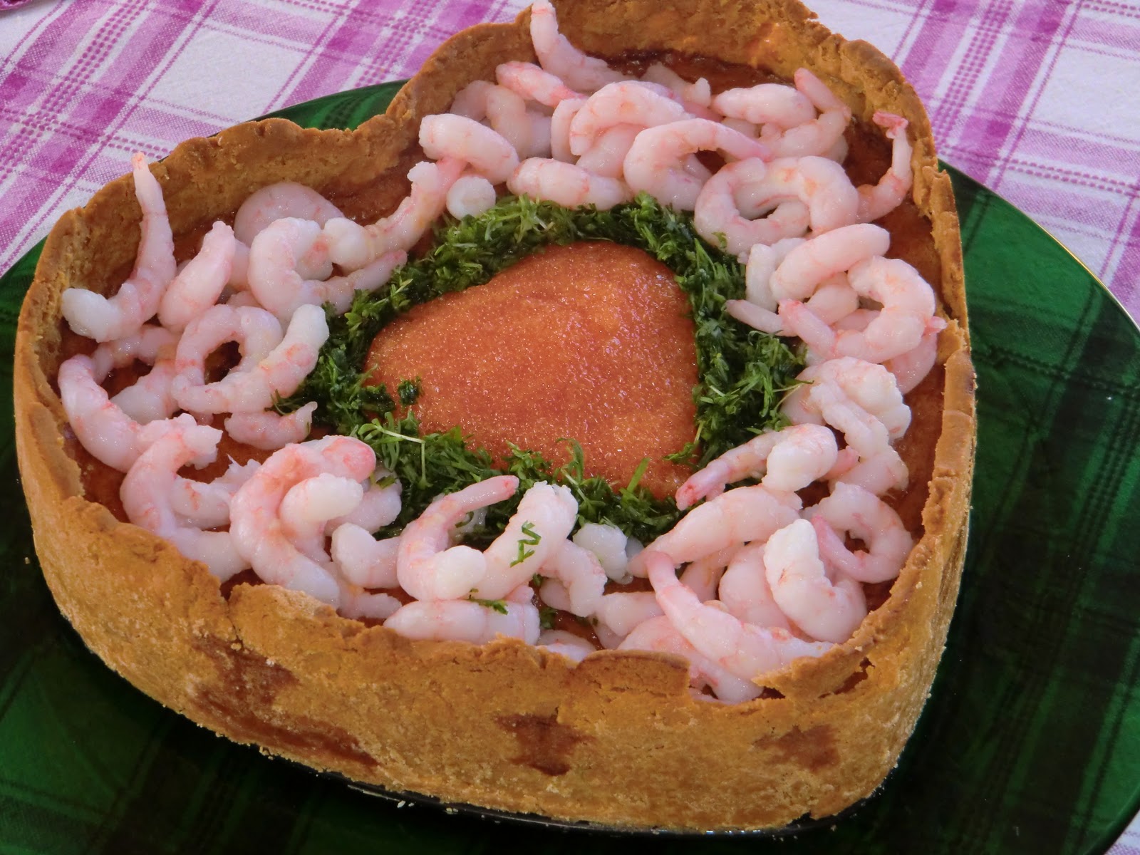 Kjerstis mat och prat: Hjärtlig Valentinopaj med saffran, tomat, räkor ...