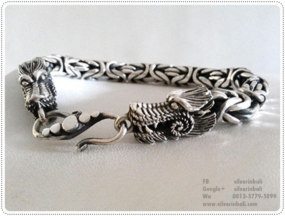 perhiasan dan aksesoris perak bakar bali gelang cowok gelang silver ...