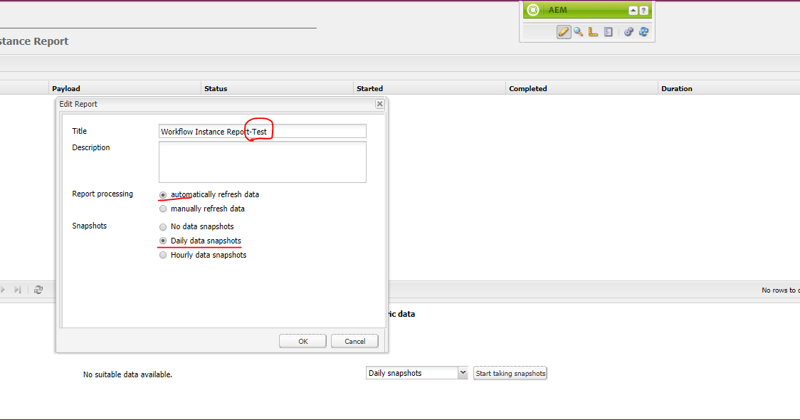 AEM/CQ5 : How to Generate Workflow instance, Component, Page activity and User reports in AEM