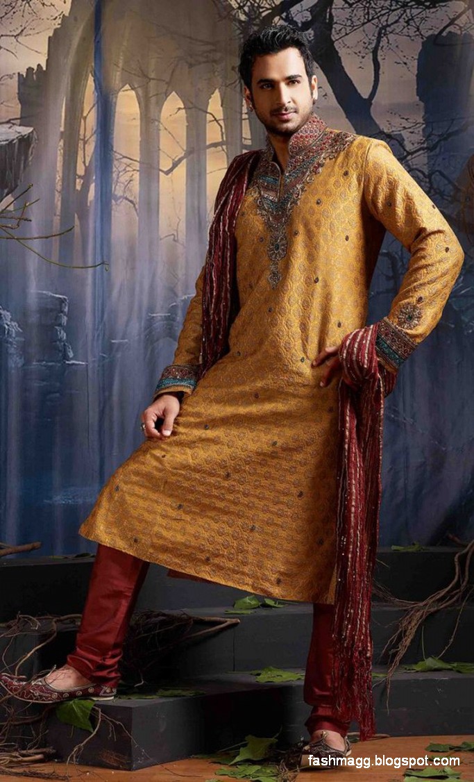 Fashion & Style: Kurtas Designs-Men-Male New Latest Silk-Cotton Kurta ...