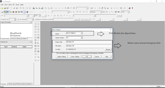 Cara Simulasi Program PLC dengan CX-Designer – Blog0listrik