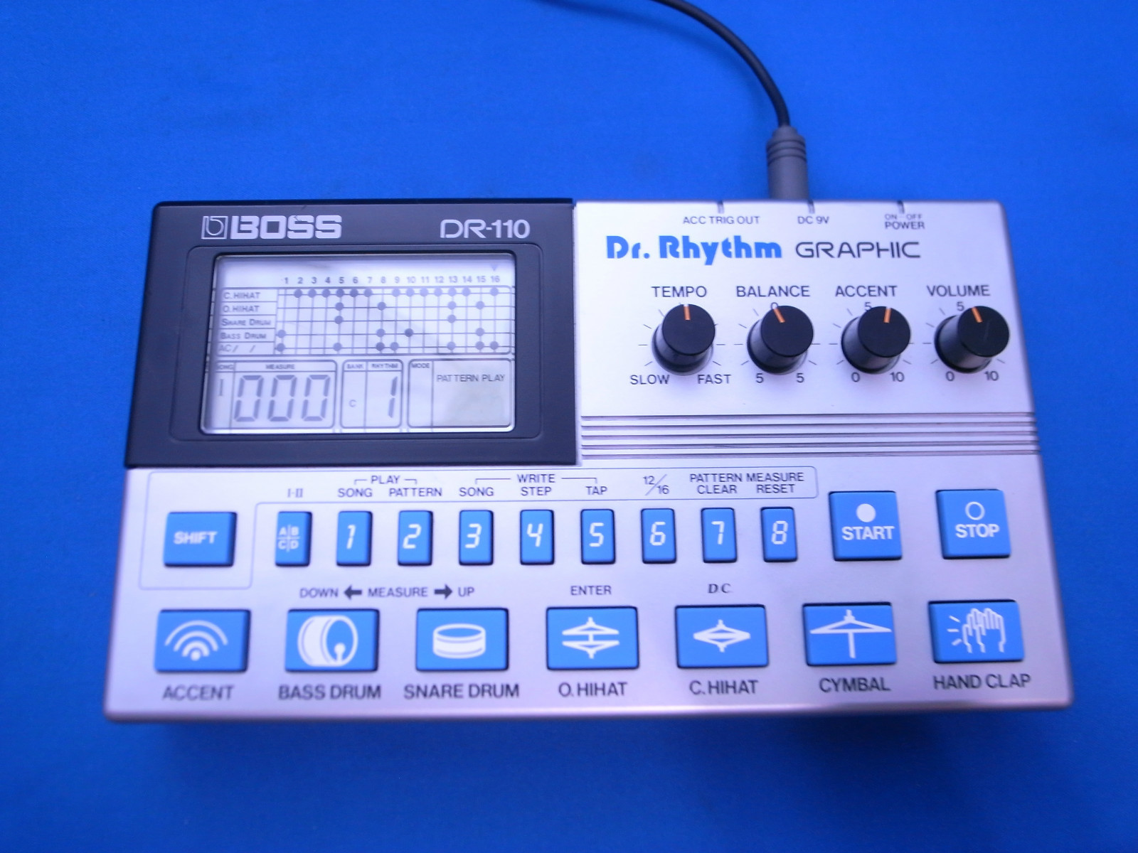 MATRIXSYNTH: BOSS DR-110 DR. RHYTHM GRAPHIC DRUM MACHINE WITH CASE SN ...