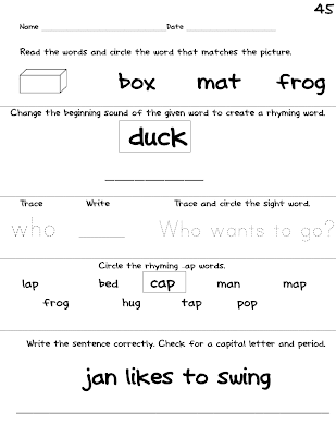 Lovely Literacy & More: Language Arts Morning Work/ Review 1