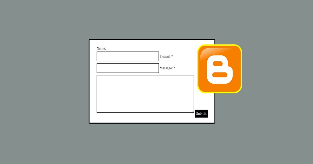 How To Add A Contact Form & Create A Separate Contact Us Page On Blogger | Blogger Widgets