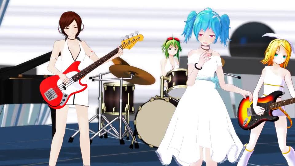 Videoclipes de Vocaloids: Rolling Girl (MMD Band Edition)