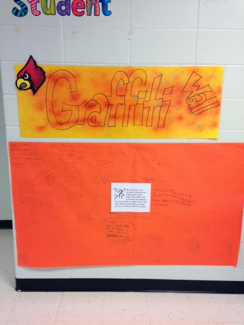 Fancying 4th & Trendy Tech: Literature Response Graffiti Wall