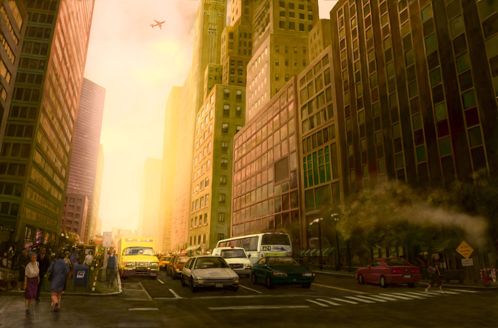 Illustration Fixation: Quiet Noise - Painting a City Scene