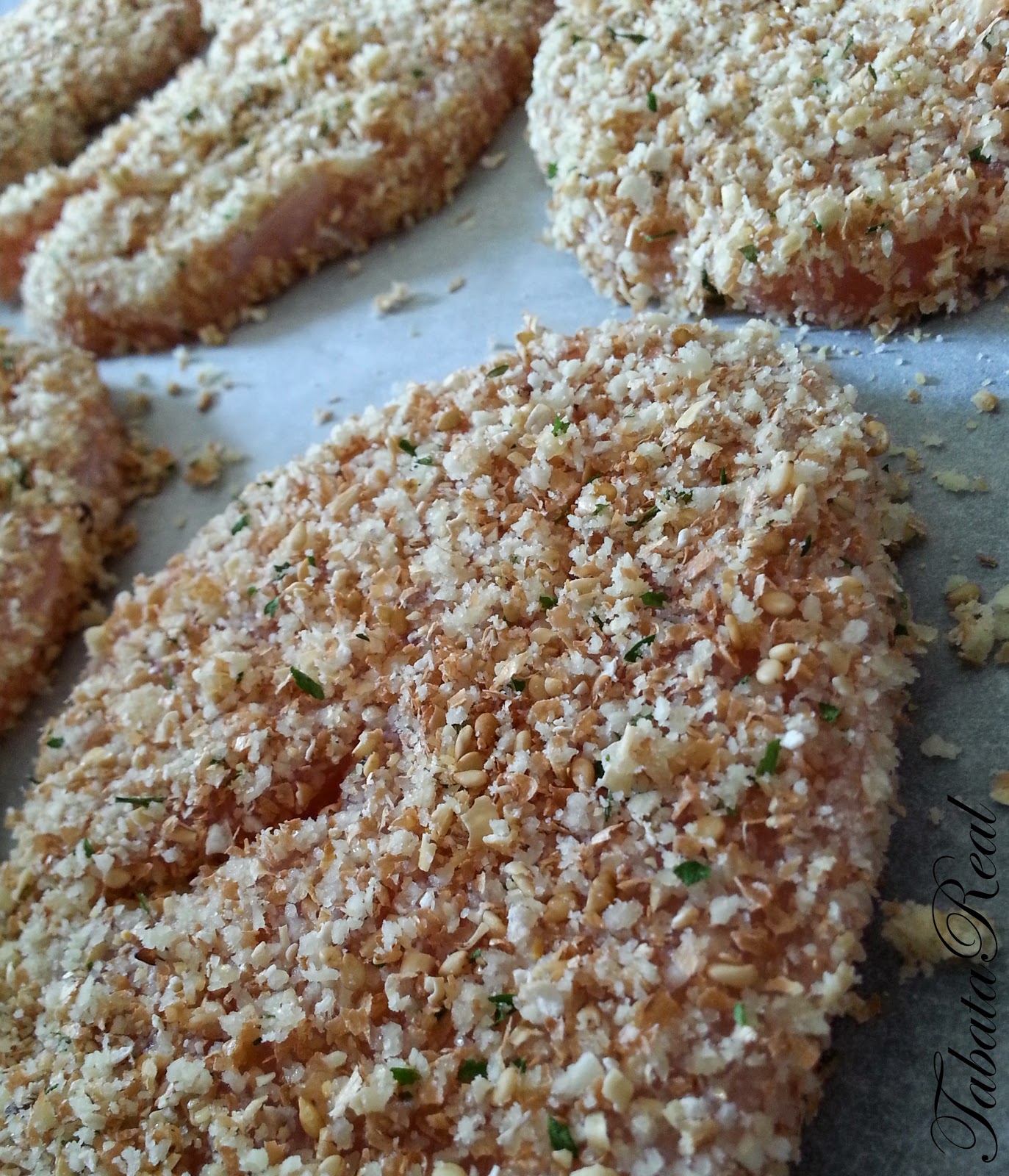 TabataReal: Receta / Ricetta PECHUGAS REBOZADAS sin FREIR!! (Light Version)