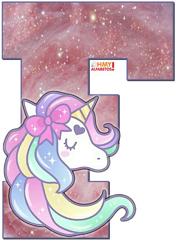 Abecedario Sueños de Unicornio. Unicorn Dreams Abc. - Oh my Alfabetos!