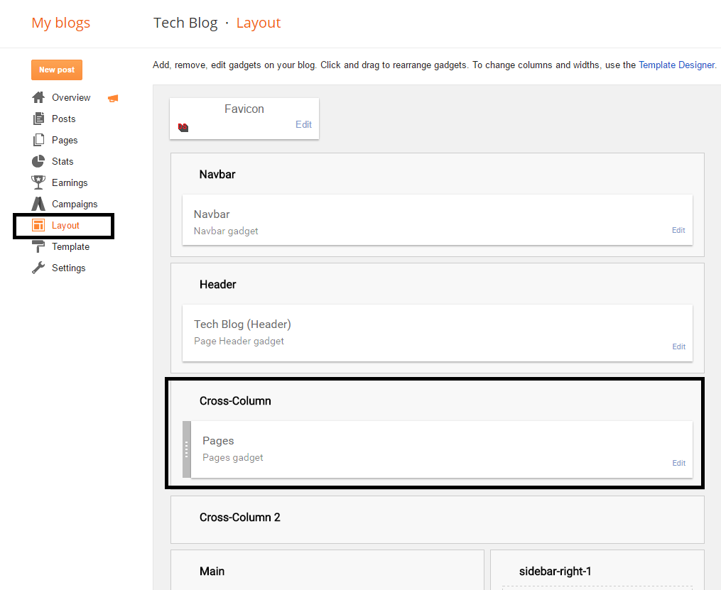 How to Add Menu Tabs in Blogger