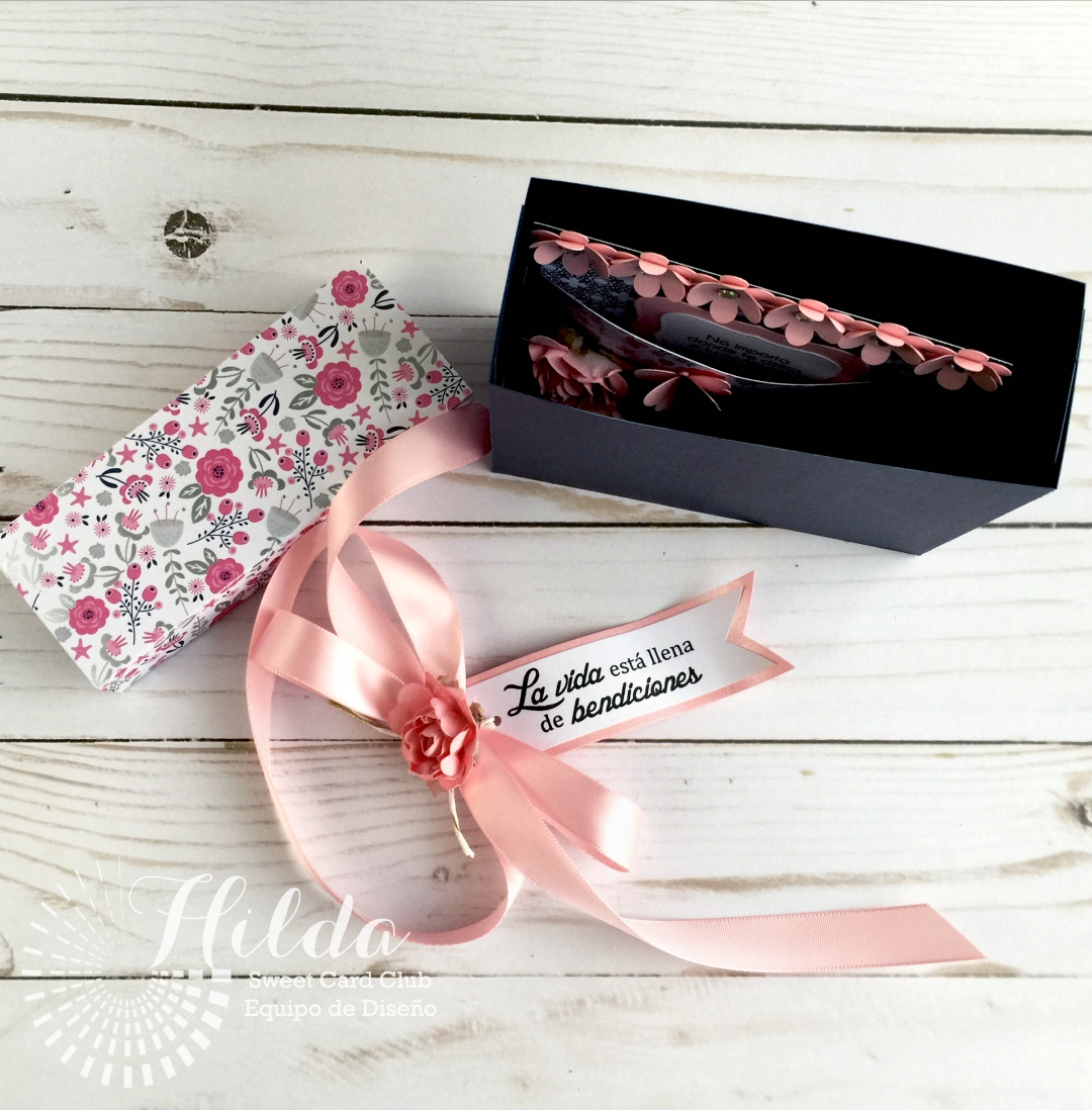 Hilda Designs: Reto #85 en SCC: Tarjetas desplegables en Azul y Rosa