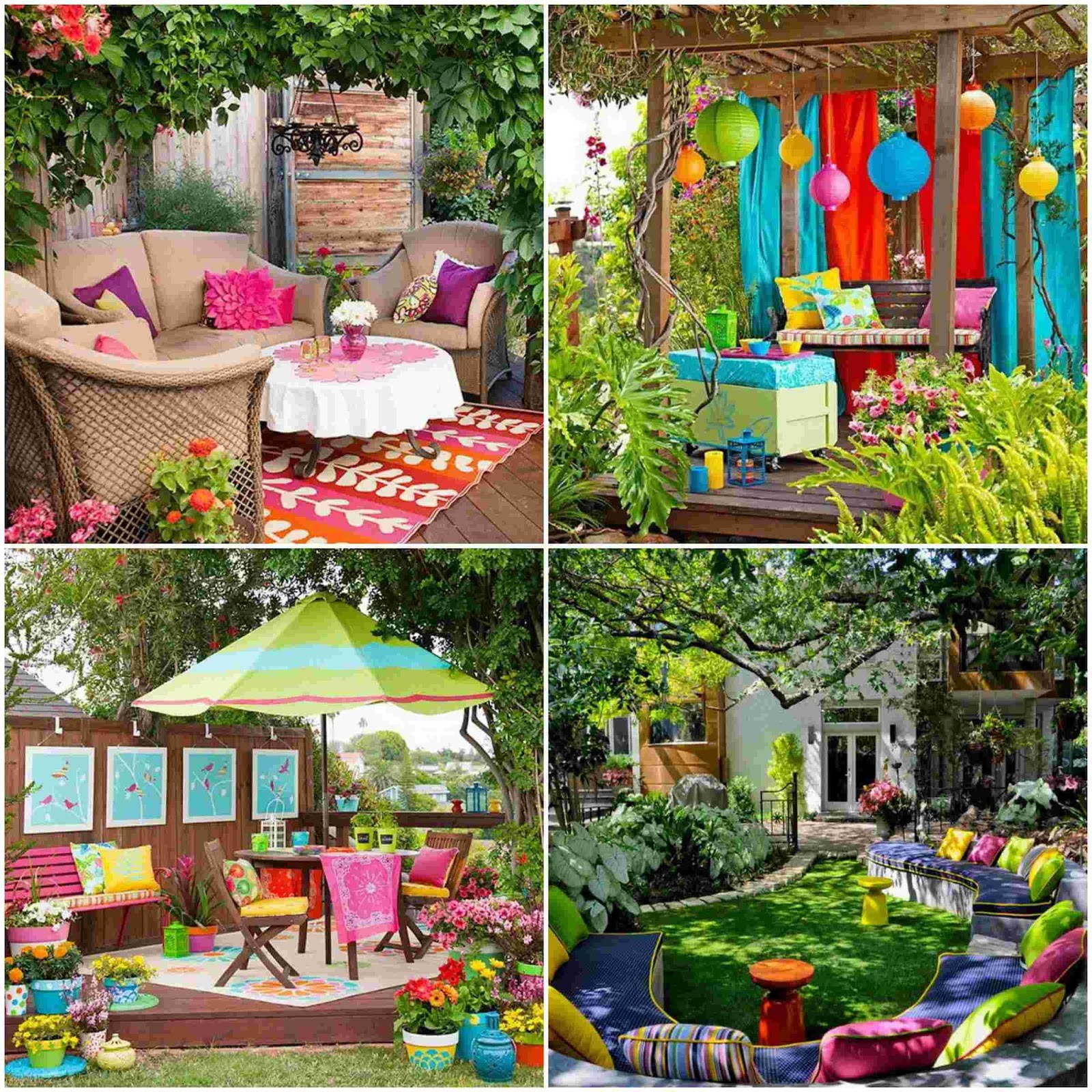 10 ideas for outdoor spaces with plenty of color - Diy Fun World